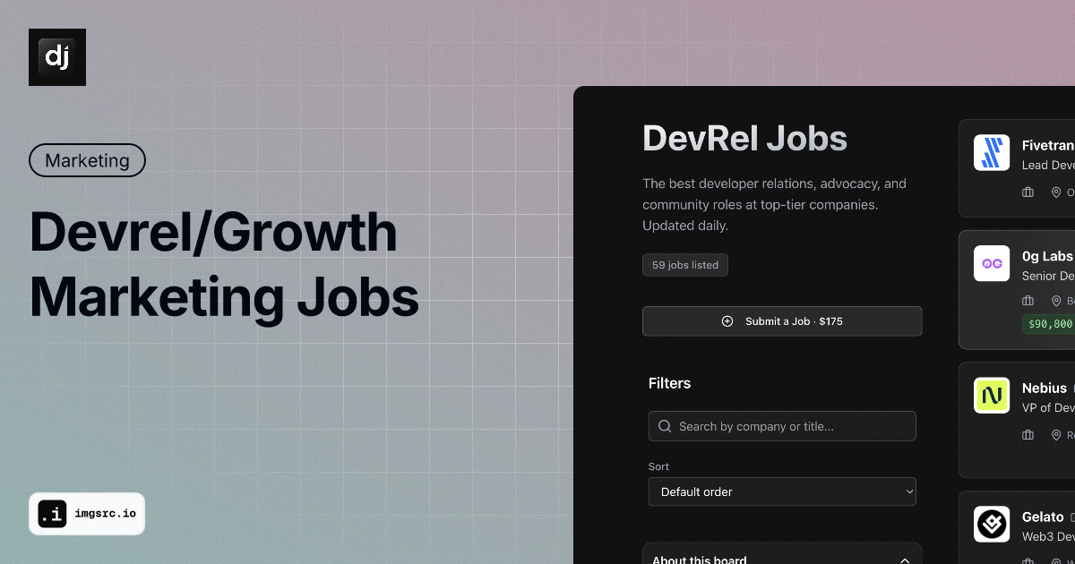 DevRel Jobs — Developer Relations & Developer Advocate Job Board